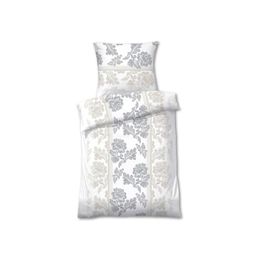 Traumschlaf Bettw&auml;sche Franka in silber creme | Gr.: 135 x 200 + 80 x 80 cm