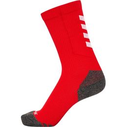Hummel Sportsocken "Hmlpro Training Socks Low" in Rot | Gr.: 31-34