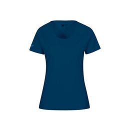 TRIGEMA Damen T-Shirt &raquo;TRIGEMA Damen T Shirt aus Biobaumwolle&laquo; 1 Stk. blau L