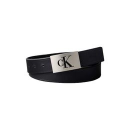 Calvin Klein Herren Lederg&uuml;rtel &raquo;SSNL MONO PLAQUE 35MM FIXED&laquo; Gr&ouml;&szlig;enverstellbar mit Metallschlie&szlig;e