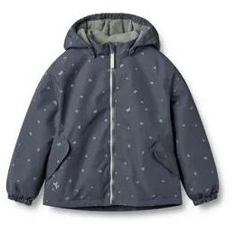 Allwetterjacke Wheat "Wheat Jacket Svende", Jungen, Gr. 116, graublau, 100% Polyester, mehrfarbig, normal, amerikanischer Ausschnitt, Jacken, winddicht
