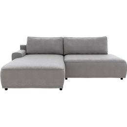 Ecksofa Trendmanufaktur "Fordon II, Schlafsofa mit Bettkasten, Couch in L-Form, Breite 250 cm", braun (schlamm), B:250cm H:82cm T:167cm, 100% Polyester, Sofas, Ecksofa, in Struktur fein LEO, haustierfreundlich, schlamm, Armlehne links