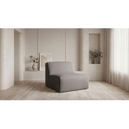 1,5-Sitzer OTTO HOME "Kelani", grau (taupe), B:90cm H:73cm T:93cm, 100% Polyester, Sofas, mit dekorativer Knopfsteppung an den Armlehnen