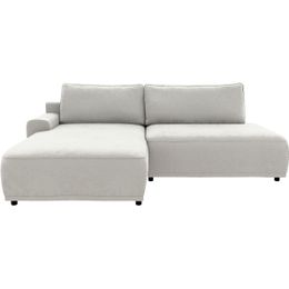 Ecksofa Trendmanufaktur "Fordon II, Schlafsofa mit Bettkasten, Couch in L-Form, Breite 250 cm", wei&szlig; (wollwei&szlig;), B:250cm H:82cm T:167cm, 100% Polyester, Sofas, Ecksofa, in Struktur fein LEO, haustierfreundlich, wollwei&szlig;, Armlehne links