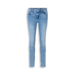 Skinny-fit-Jeans Tom Tailor "LUCIE Skinny", Damen, Gr. 29, L&auml;nge 34, light stone bright blau denim, Denim/Jeans, Obermaterial: 99% Baumwolle, 1% Elasthan. Futter: 100% Baumwolle, slim fit lang, Jeans, mit Viskose und Stretch - 5-Pocket-Style