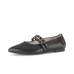 Ballerina Gabor "Eleganter Ballerina", Damen, Gr. 38, schwarz, Schuhe Ballerina