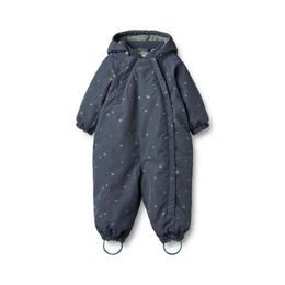Jumpsuit Wheat "Wheat Snowsuit Adi", M&auml;dchen, Gr. 74, graublau, 100% Nylon, unifarben, normal, Overalls Jumpsuit