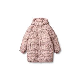 Winterjacke Wheat "Wheat Puffer Coat Yrsa", M&auml;dchen, Gr. 116, rose powder flowers, 100% Polyester, mehrfarbig, normal, ohne Ausschnitt, Jacken Winterjacke, reflektierend