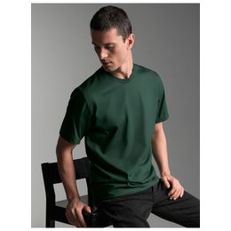 T-Shirt TRIGEMA "TRIGEMA T-Shirt aus 100% Baumwolle", Herren, Gr. L, gr&uuml;n (tanne), 100% Baumwolle, Basic, Shirts T-Shirt