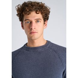 LINDBERGH Herren Strickpullover "Strickpullover Relaxed Fit"navy, Gr. M, unifarben, Obermaterial: 60% Baumwolle, 40% Polyester, Pullover