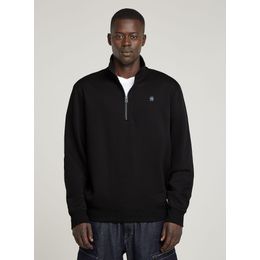 G-Star Raw Longpullover G-STAR "Premium Core Half Zip Sweatshirt", Herren, Gr. L, dk schwarz, Obermaterial: 55% Baumwolle, 45% Polyester, Pullover Longpullover