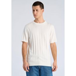 Kurzarmpullover Junk De Luxe "T-Shirt Relaxed Fit", Herren, Gr. XL, salt wei&szlig;, Obermaterial: 70% Viskose, 30% Nylon, Rundhals, Pullover