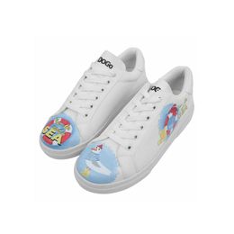 Sneaker DOGO "Ace Low-Top Sneaker You, Me And The Sea Damen Sneaker, Ace", Herren, Gr. 37, Normalschaft, wei&szlig;, Lederimitat, Schuhe Sneaker, Handgefertigt