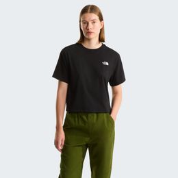 T-Shirt The North Face "W EVOLUTION SIMPLE DOME CROP RLX SS TEE", Damen, Gr. S, tnf schwarz, Obermaterial: 100% Baumwolle, Shirts T-Shirt, sportlicher Stil, kurzer und relaxter Schnitt, aus Poly-Baumwolle