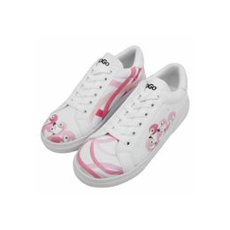 Sneaker DOGO "Ace Low-Top Sneaker You, Me And The Sea Damen Sneaker, Ace", Damen, Gr. 37, Normalschaft, rosa, Lederimitat, Schuhe Sneaker, Handgefertigt