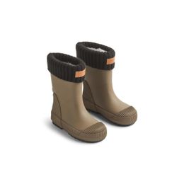 Stiefel Wheat "Wheat Rubber Boot Thermo Wader", M&auml;dchen, Gr. 24, dry wood, unifarben, Schuhe Stiefel