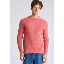 LINDBERGH Herren Strickpullover "Strickpullover Relaxed Fit"pink, Gr. XL, unifarben, Obermaterial: 60% Baumwolle, 40% Polyester, Pullover