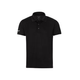 Poloshirt TRIGEMA "TRIGEMA Klassisches Poloshirt COOLMAX", Damen, Gr. 5XL, schwarz, Trikot, 100% Polyester (recycelt), lang, ohne Ausschnitt, Shirts