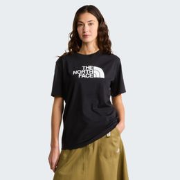 T-Shirt The North Face "W EVOLUTION HALF DOME RELAXED SHORT SLEE", Damen, Gr. S, tnf schwarz, tnf wei&szlig;, Obermaterial: 100% Baumwolle, normal, Rundhals, Shirts T-Shirt, relaxt geschnitten, Kurzarm, f&uuml;r sportliche Aktivit&auml;ten und Outdoor