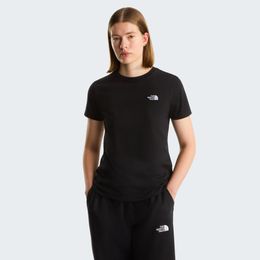 T-Shirt The North Face "W EVOLUTION SIMPLE DOME SLM SHORT SLEEVE", Damen, Gr. M, tnf schwarz, Obermaterial: 100% Baumwolle, normal, Rundhals, Shirts T-Shirt, schmaler Schnitt, Kurzarm, f&uuml;r Wandern und Outdoor-Aktivit&auml;ten