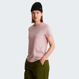 T-Shirt The North Face "W EVOLUTION SIMPLE DOME SLM SHORT SLEEVE", Damen, Gr. L, metal pink, Obermaterial: 100% Baumwolle, Shirts T-Shirt, schmaler Schnitt, Kurzarm, f&uuml;r Wandern und Outdoor-Aktivit&auml;ten