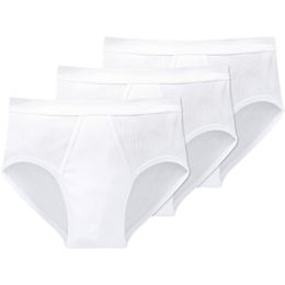 Slip Schiesser "Original Classics", Herren, Gr. 7, wei&szlig; (100, wei&szlig;), Doppelripp, Obermaterial: 100% Baumwolle, unifarben, Unterhosen Slip, Topseller