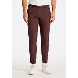Stoffhose LINDBERGH "Club-Pants Slim Fit", Herren, Gr. L, dk burgundy, Obermaterial: 77% Polyester, 18% Viskose, 5% Elasthan; Futter: 100% Polyester, slim fit, Hosen Stoffhose
