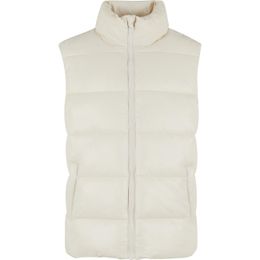 Steppweste Urban Classics "Urban Classics Recycled Big Puffer Vest", Herren, Gr. L, sandwei&szlig;, 100% Polyamid, Westen Steppweste