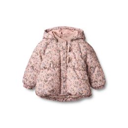 Winterjacke Wheat "Wheat Puffer Jacket Olga", M&auml;dchen, Gr. 74, rose powder flowers, 100% Polyester, normal, ohne Ausschnitt, Jacken Winterjacke, reflektierend