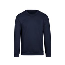 Sweatshirt TRIGEMA "TRIGEMA Sweatshirt", Damen, Gr. S, blau (navy), 70% Baumwolle, 30% Polyester, Basic, Sweatshirts Sweatshirt