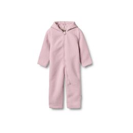 Jumpsuit Wheat "Wheat Fleece-Anzug Allo", M&auml;dchen, Gr. 74, lavender mist, 100% Polyester (Recycelt), unifarben, normal, Overalls Jumpsuit