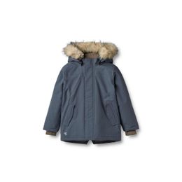 Winterjacke Wheat "Wheat Jacket Kasper", Jungen, Gr. 122, grau blau, 100% Nylon, unifarben, normal, ohne Ausschnitt, Jacken Winterjacke, winddicht