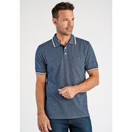 Poloshirt Bison "Poloshirt Comfort Fit", Herren, Gr. 4XL, blau 625, Obermaterial: 50% Baumwolle, 50% Polyester, l&auml;ssig geschnitten, Rundhals, Shirts