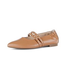 Ballerina Gabor "Eleganter Ballerina", Damen, Gr. 41, braun, Schuhe Ballerina