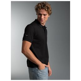 Poloshirt TRIGEMA "TRIGEMA Slim Fit Poloshirt aus DELUXE-Piqu&eacute;", Herren, Gr. L, schwarz, 100% Baumwolle, Basic, Shirts