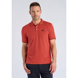 Poloshirt Bison "Poloshirt Comfort Fit", Herren, Gr. L, rot (burnt rot), Obermaterial: 66% Modal, 34% Polyester, l&auml;ssig geschnitten, Shirts