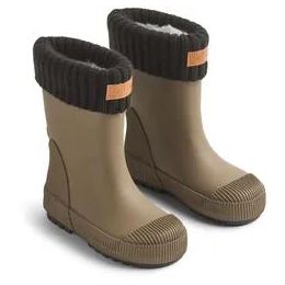 Stiefel Wheat "Wheat Rubber Boot Thermo Wader", M&auml;dchen, Gr. 23, dry wood, unifarben, Schuhe Stiefel