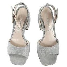 High-Heel-Pumps Buffalo "Buffalo Buffalo Charlotte Neat - Vegan Glitter", Damen, Gr. 39, silber, Kunstfaser, unifarben, Schuhe