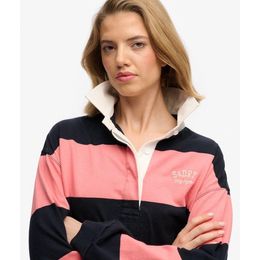 Superdry Damen Heritage Stripe Rugby-shirt Pink - Gr&ouml;&szlig;e: 38 2103026700147K3L017