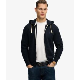 Superdry Herren Monogram Hoodie mit Stickerei und Rei&szlig;verschluss Navy - Gr&ouml;&szlig;e: S 104060700094024S001