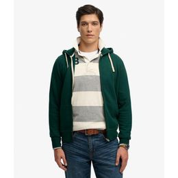 Superdry Herren Monogram Hoodie mit Stickerei und Rei&szlig;verschluss Green - Gr&ouml;&szlig;e: XL 10406070009407WG004