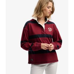 Superdry Damen Heritage Stripe Rugby-shirt Red - Gr&ouml;&szlig;e: 42 2103026700147K9P020
