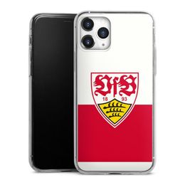 DeinDesign iPhone 11 Pro Handy Slim Case Silikon Handyh&uuml;lle transparent H&uuml;lle extra d&uuml;nn Logo Official Licensed Product Vfb Stuttgart Silikon Slim Case