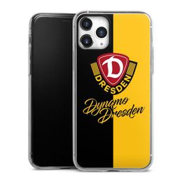 DeinDesign iPhone 11 Pro Handy Slim Case Silikon Handyh&uuml;lle transparent H&uuml;lle extra d&uuml;nn Sgd Official Licensed Product Sg Dynamo Dresden Silikon Slim Case
