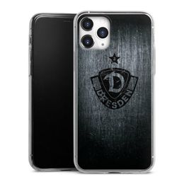 DeinDesign iPhone 11 Pro Handy Slim Case Silikon Handyh&uuml;lle transparent H&uuml;lle extra d&uuml;nn Sg Dynamo Dresden Official Licensed Product Vintage Silikon Slim Case