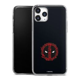 DeinDesign iPhone 11 Pro Handy Slim Case Silikon Handyh&uuml;lle transparent H&uuml;lle extra d&uuml;nn Logo Deadpool Marvel Silikon Slim Case