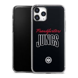 DeinDesign iPhone 11 Pro Handy Slim Case Silikon Handyh&uuml;lle transparent H&uuml;lle extra d&uuml;nn Eintracht Frankfurt Sge Official Licensed Product Silikon Slim Case