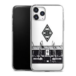 DeinDesign iPhone 11 Pro Handy Slim Case Silikon Handyh&uuml;lle transparent H&uuml;lle extra d&uuml;nn Die Fohlen Stadium Borussia M&ouml;nchengladbach Silikon Slim Case