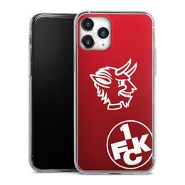 DeinDesign iPhone 11 Pro Handy Slim Case Silikon Handyh&uuml;lle transparent H&uuml;lle extra d&uuml;nn 1. Fc Kaiserslautern Devil Official Licensed Product Silikon Slim Case