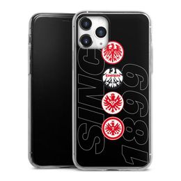 DeinDesign iPhone 11 Pro Handy Slim Case Silikon Handyh&uuml;lle transparent H&uuml;lle extra d&uuml;nn Logo Eagle Eintracht Frankfurt Silikon Slim Case